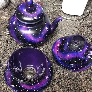 Celestial Tea Set Teapot With Cup and Saucer, Personalized Astrology ...