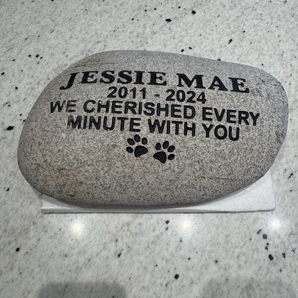 Family Tree Written in Stone- Custom Carved River Rock Garden ...