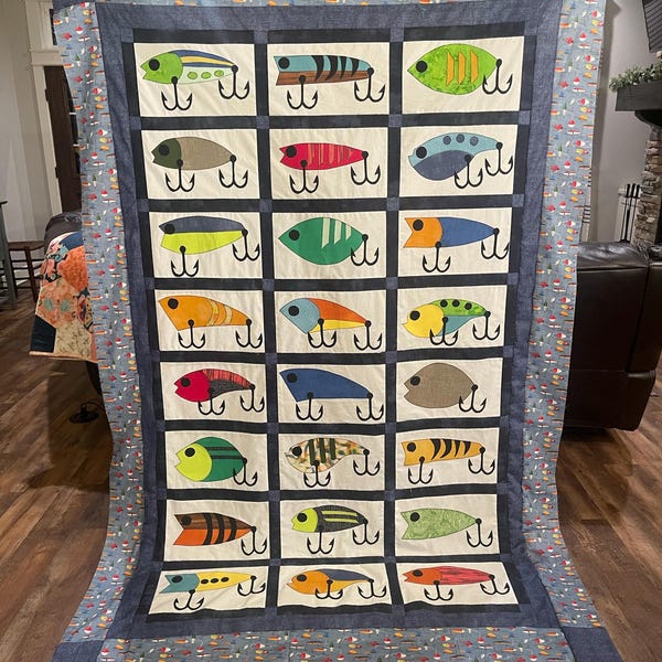 FCP-077 Catch of the Day, Bass (digital Pattern) *a Fusible Applique ...