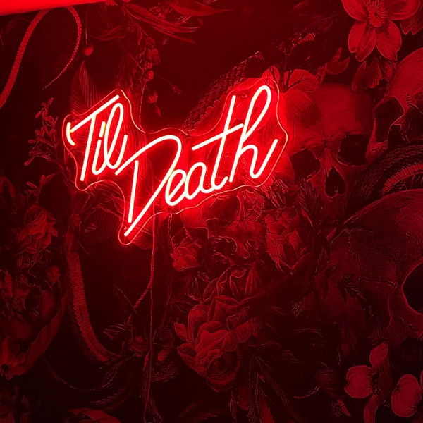 Til Death Wedding Neon Sign Custom Neon Light Sign Led Custom Red Light ...
