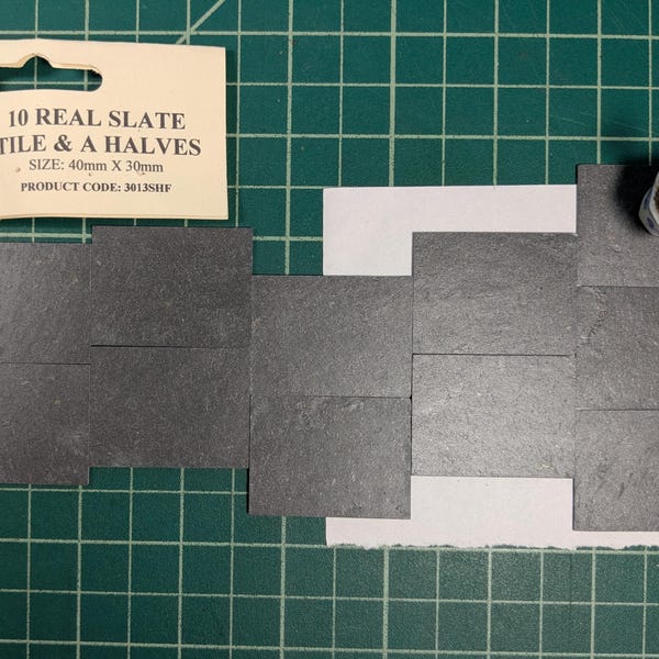 10 REAL SLATE Miniature/dolls House Slate and a Half Finishing Tiles - Etsy