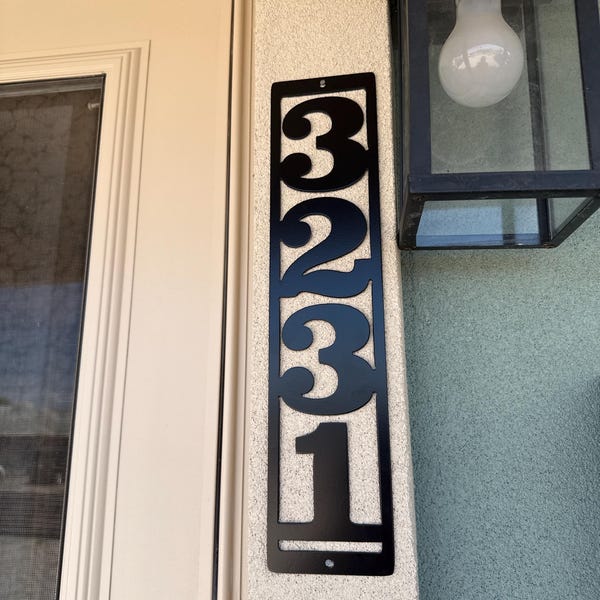 Vertical or Horizontal Metal Address Sign | Outdoor Address Sign ...