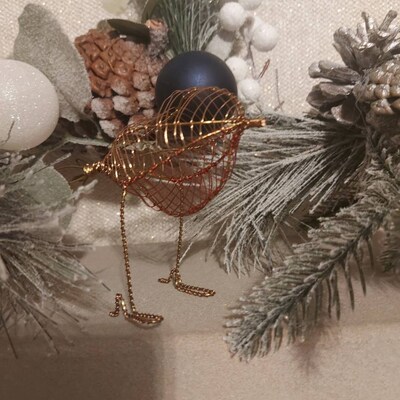 Miniature Wire Robin Sculpture Wire Robin Robin in Wire - Etsy UK