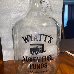 Our Adventure Fund World Map Money Jar Travel Fund 1 | Etsy