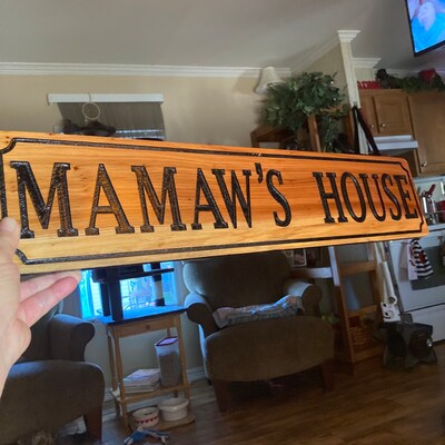 Custom Personalized Family Last Name Cedar Wood Sign With Carved in ...