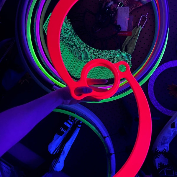 Wooden Buugeng UV Active Arctic Cyan, S Staff Handmade Flow Art Props ...