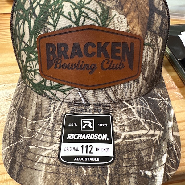 Richardson 112 PFP Custom Leather Patch Hat, Duck Camo, Printed Five ...