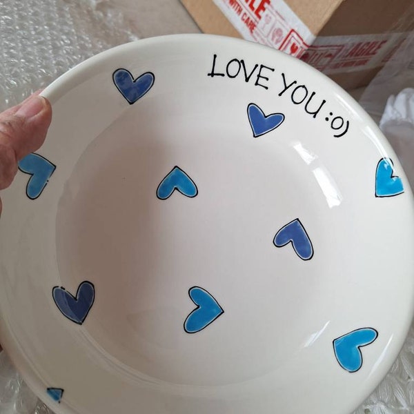 Personalised Child Dinner Set, Ceramic Plates & Bowl Set, Gift for ...