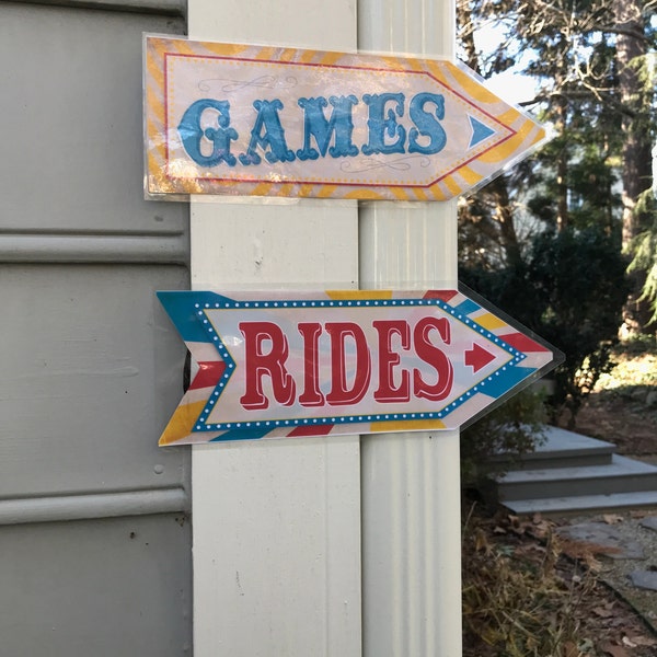 Carnival Arrow Signs Posters - Instant Download - Printable Birthday ...