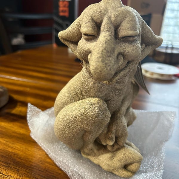BIZOEKE - Stone Gargoyle - Gothic Sculpture - Garden Statue - Cute ...