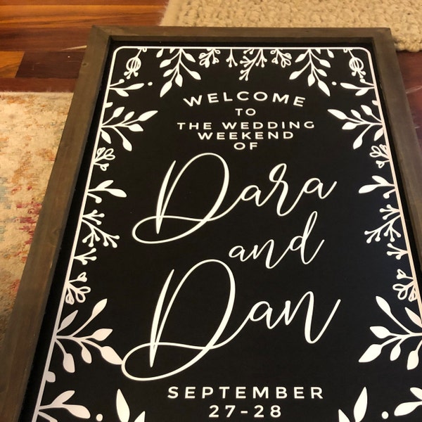 Personalized Wedding Decal DIY Wedding Signs Welcome to the Wedding of ...