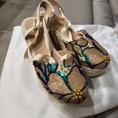 Beige Platform Espadrilles Stylish Wedge Sandals 8cm 3,14 in Heel Wedge ...