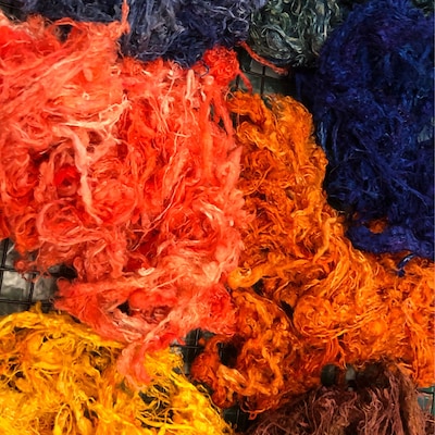 Denim Fiber Cotton Shoddy Reclaimed Blue Cotton Fiber - Etsy