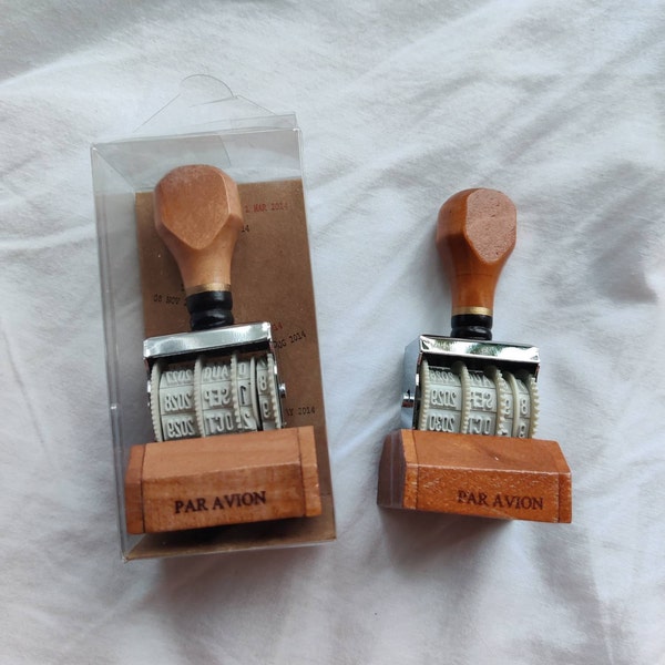 Vintage Wooden Date Stamp: Calendar Roller Stamper, Diary Planner - Etsy