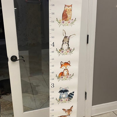 Wolf Growth Chart Woodland Growth Chart Canvas Growth Chart - Etsy