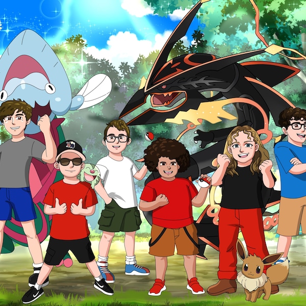 Custom POKEMON Character Portrait From Photo (DIGITAL COPY ...
