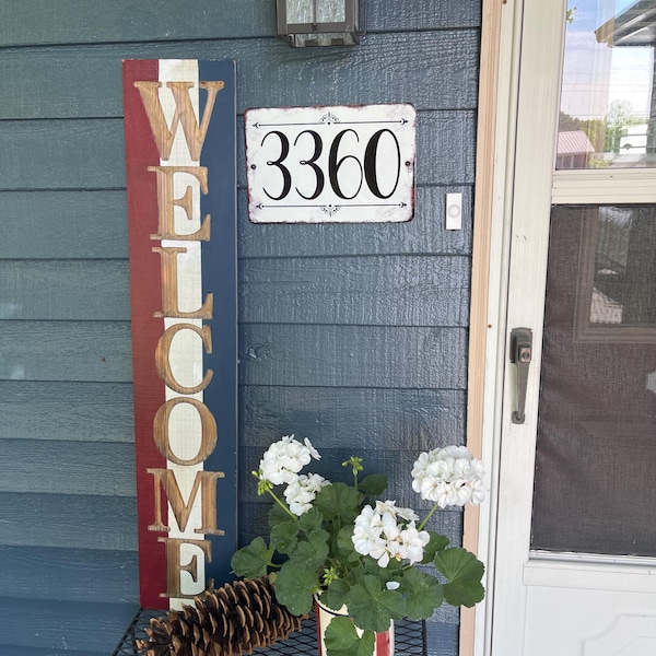 Rustic Address Sign, Farmhouse Decor, House Numbers, Street Sign ...
