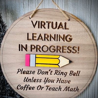 Virtual Learning in Progress Door Sign Homeschool Decor Door - Etsy