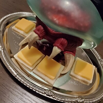 Cheddar Cheese Slices and Saltine Crackers Wax 4 Each Fake Food Photo ...