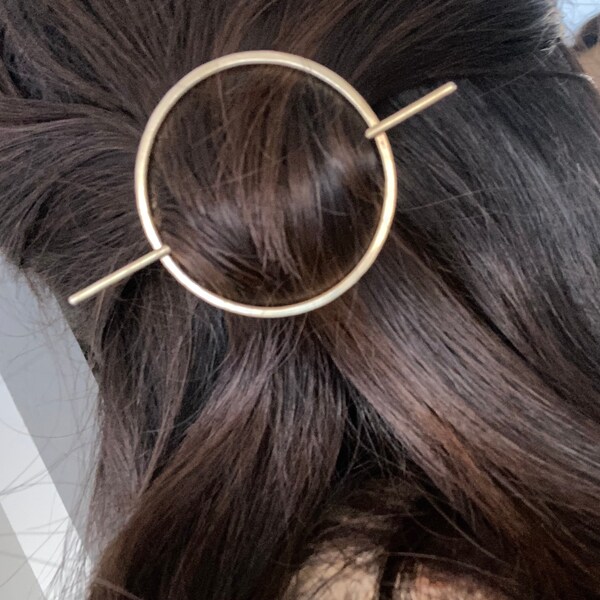 Open Circle Hair Clip, Circle Hair Barrette, Scarf Clip Slide, Copper ...