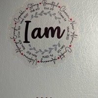 I Am Sticker, Affirmation Stickers, Clear Laptop Sticker, Water Bottle ...
