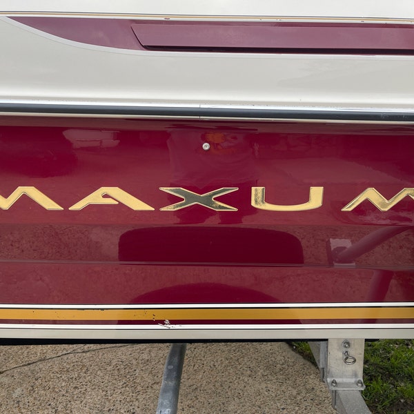 Maxum Boat Emblems 40" Gold + FREE FAST Delivery DHL Express - Stickers ...
