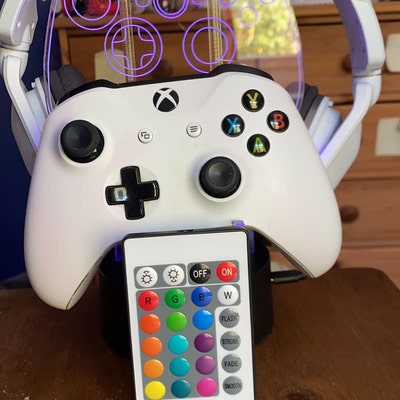 Personalised Neon Green Controller and Headset Gaming Station With ...