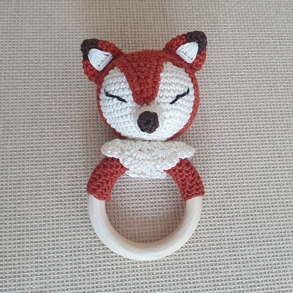 Lucy Fox CROCHET PATTERN, Baby Rattle Crochet Pattern, Crochet Fox ...