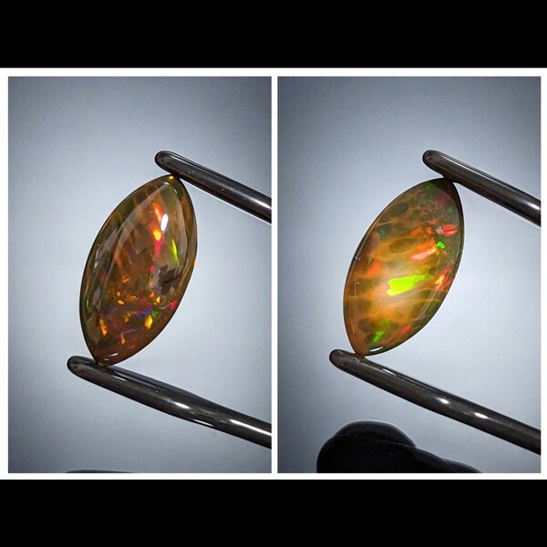 3.05 Crt, Multi Rainbow Fire Opal Stone for Making Jewelry, Vintage Fire Opal Stone, AAAA ...