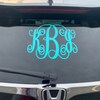 Glittery Custom Monogram Car Window Decal Script Vine Personalized ...