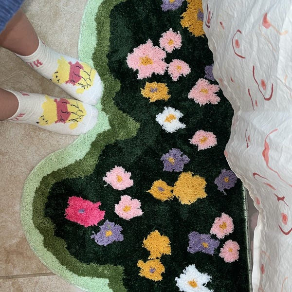 Sleeping Cat Rug, Kitten Rug, Brown White Fluffy Rug, Cute Comfy Mat ...