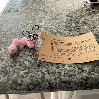 Handmade Wooden Book Worm Bookwormlarge and Small Book Worm Decor ...