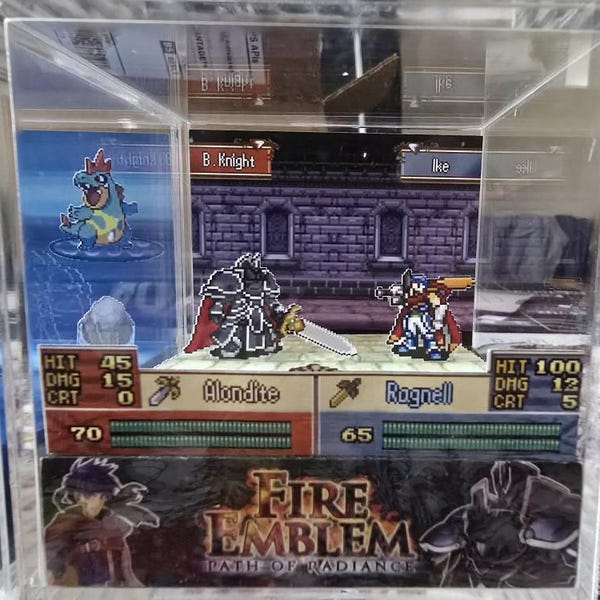 Fire Emblem Diorama - Nergal Vs Lyn (the Blazing Blade), Fire Emblem 3D ...