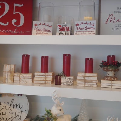 Mid-century Modern Stacked Books Book Decor Boho Decor Book Stack Gift ...