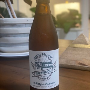 Printable Baby is Brewing Beer Label Template Editable Printable Label ...