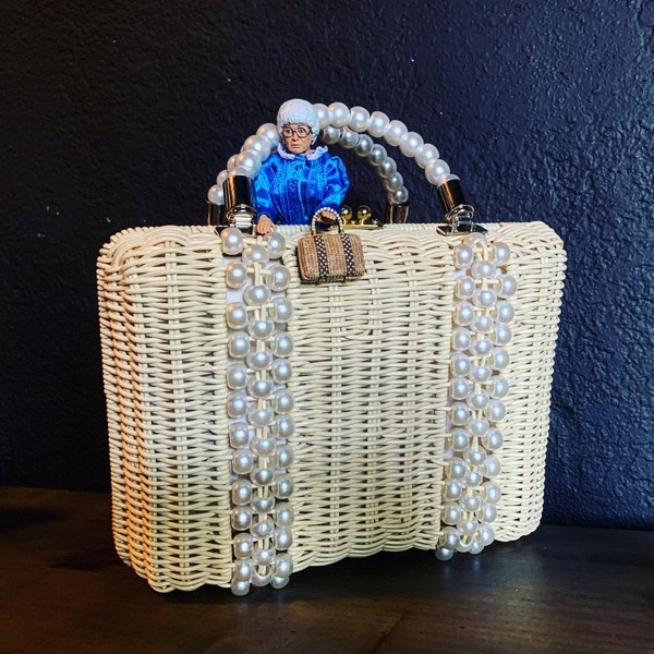 Golden Girls Purse Vintage Style Sophia Petrillo Bag Beaded Rattan ...