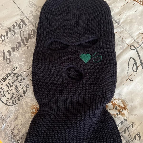 Custom Embroidered Three-hole Ski Mask: Personalized Text Balaclava - Etsy