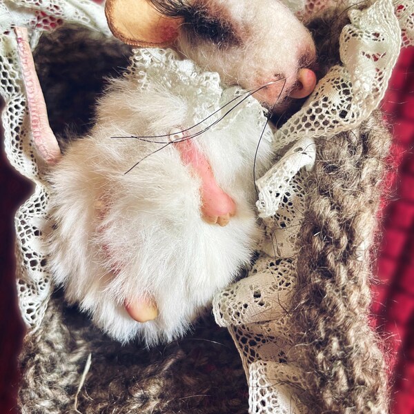 TINY Beige Boy Mouse. Bjd Stuffed Animals Rat by Ratberry. Blythe and ...