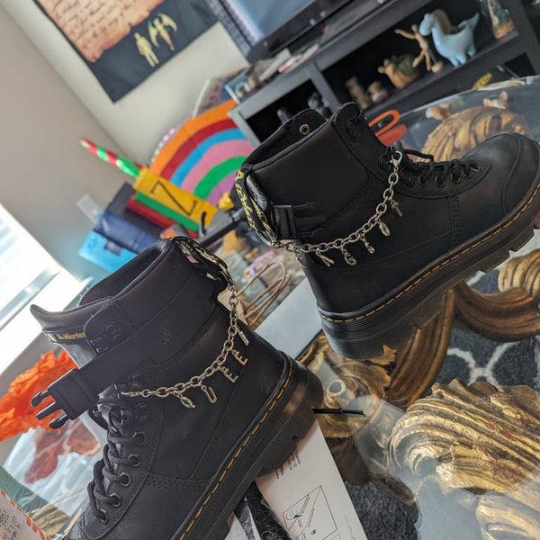 CUSTOM WORD NAME Boot Chain Charms Hardware Grunge Charm, Shoe ...