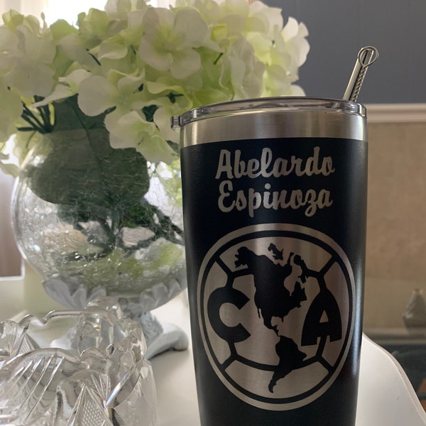 Club America Laser Engraved 20oz Tumbler: Stainless Steel Travel Mug - Etsy
