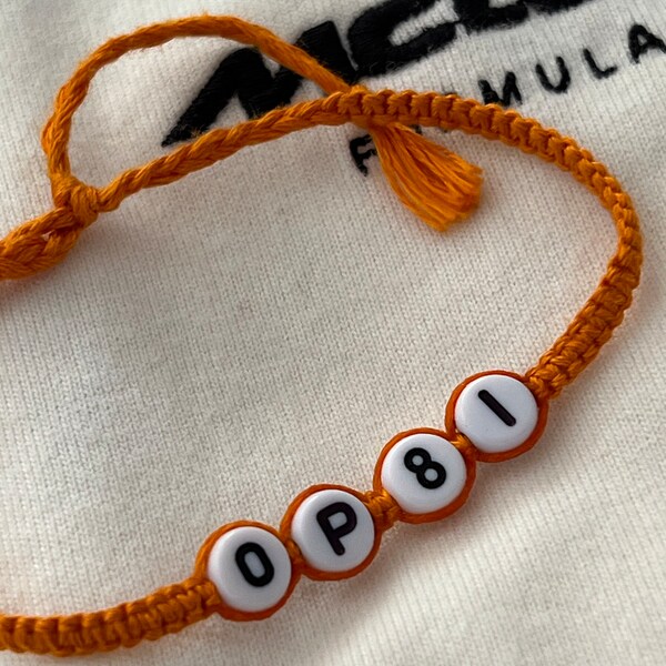 Formula 1 Driver Initials and Number Bracelet, F1, Norris Leclerc ...