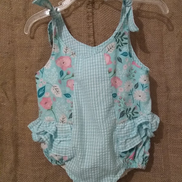 Baby Girl's Ruffled Romper, Rosebud Baby Romper Pdf Sewing Pattern ...