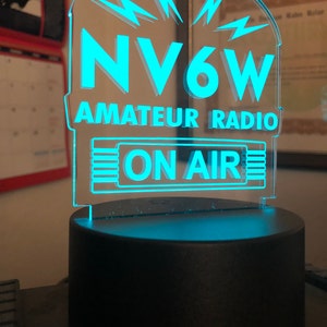 Ham Radio Lighted on Air Callsign Display LED Amateur Radio Operator ...