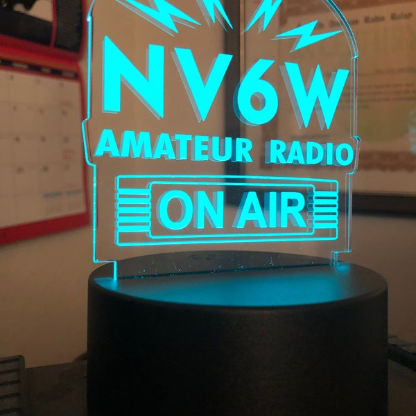 Ham Radio Lighted on Air Callsign Display LED - Amateur Radio Operator ...