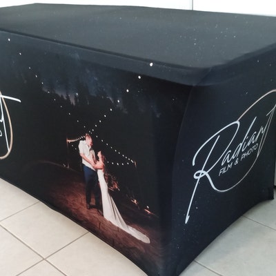 Full Color Trade Show Polyester Custom Tablecloth for Event, Craft Fair ...