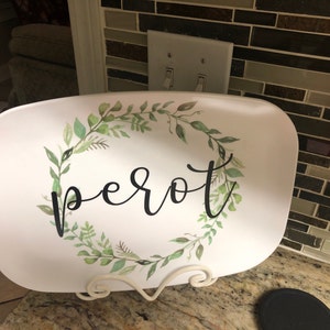 Personalized Melamine Plate Custom Melamine Dish Stripes | Etsy