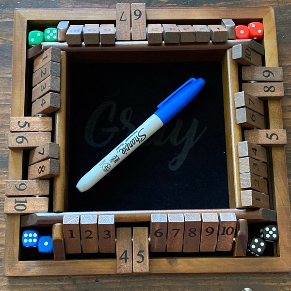 Personalized Mini 4-player Shut the Box - for Special Occasions ...
