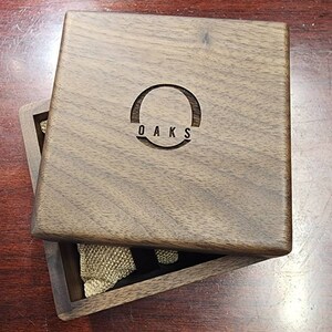 Square Walnut Watch Gift Box & Pillow Only watch NOT Included Apple ...