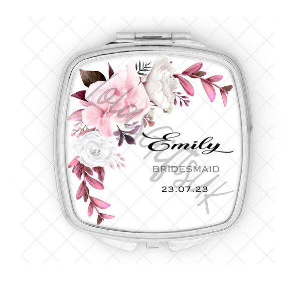 Square Compact Mirror Mockup Template | Add Your Own Image and ...