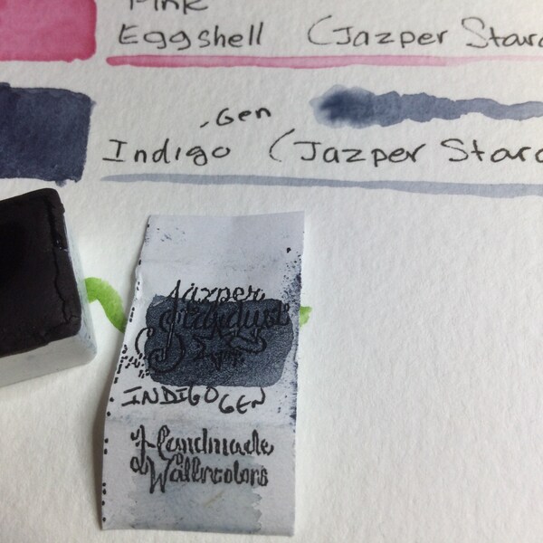 GENUINE INDIGO Jazper Stardust Handmade Watercolor Pan (made With Pure ...